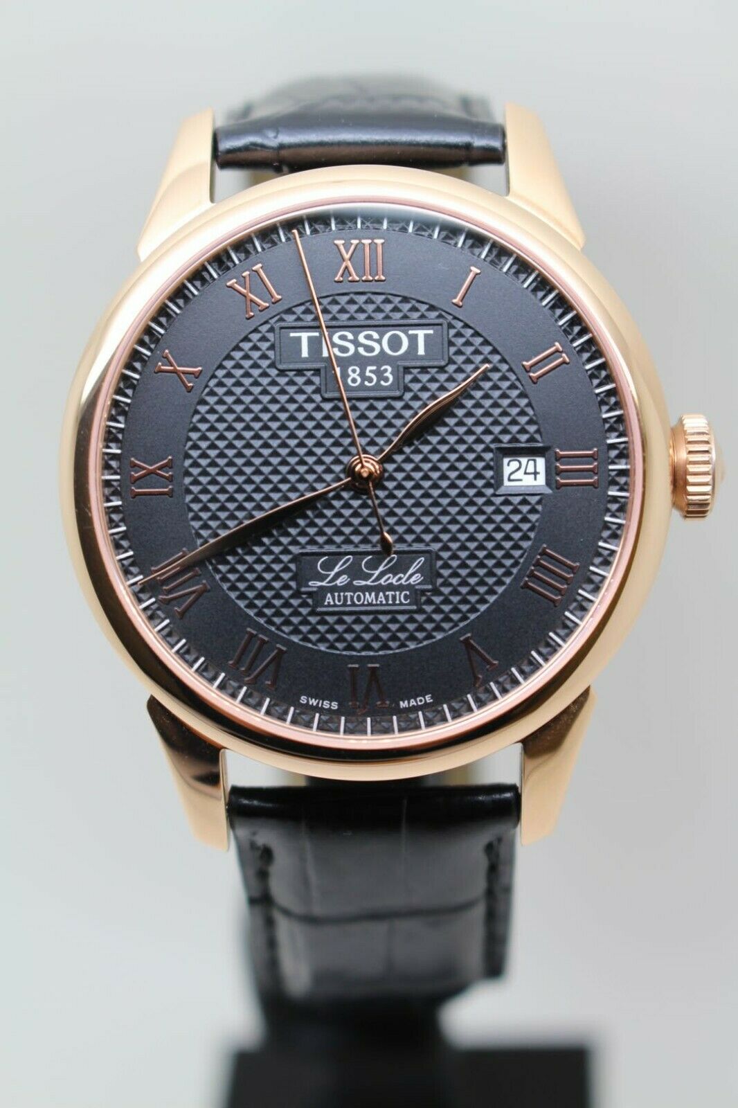 Tissot T41.5.423.53 T-Classic Le Locle Automatic Black Dial Leather Men ...