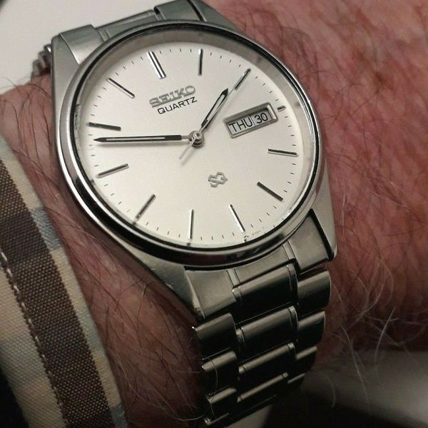 SEIKO QUARTZ 'SQ' gents watch Day - Date Sold ASIS working ...