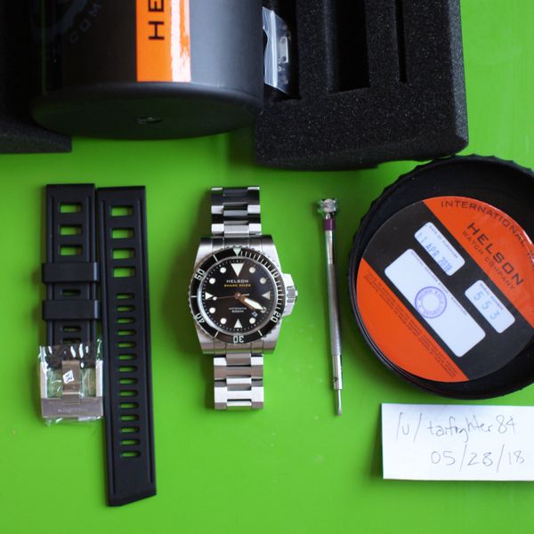 [WTS] Helson Shark Diver 40mm NEWEST version raised markers/sapphire ...