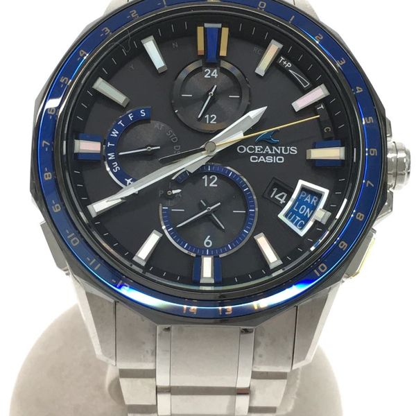 [Used] CASIO Solar watch OCEANUS/Analog/Stainless steel/GRY/SLV/SS ...