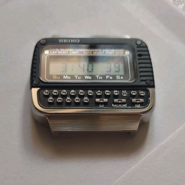 Vintage Seiko D439-5000 Digital Calculator Watch Rare w/ box CLEAN ...