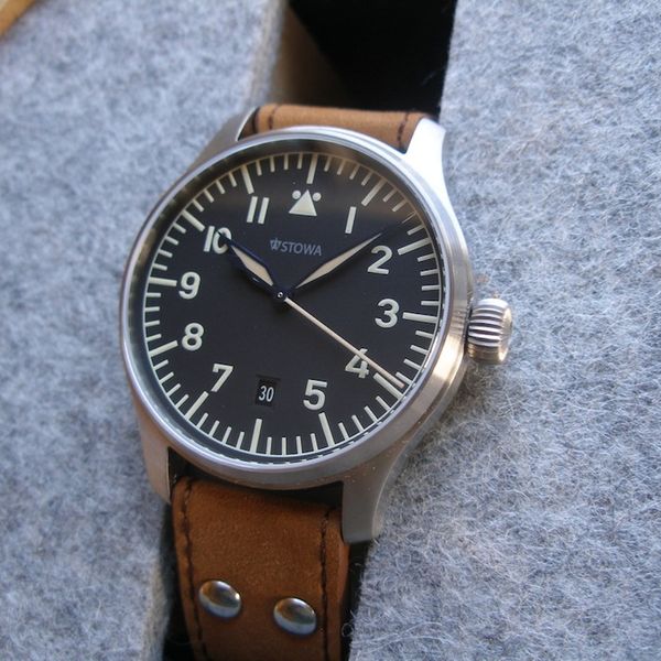 sold: STOWA Flieger 90th Anniv. LE of 90, Matte SS, Date, Logo, Blued ...
