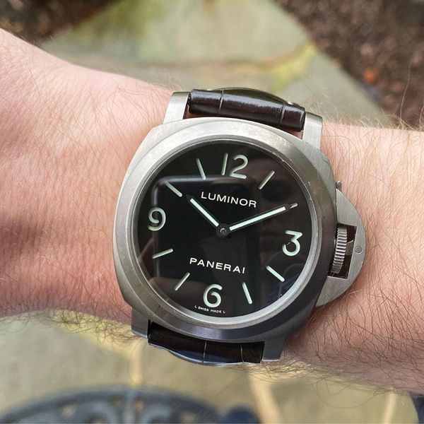 2005 Panerai PAM00176 Luminor Base Titanio Box Papers Titanium Sandwich ...