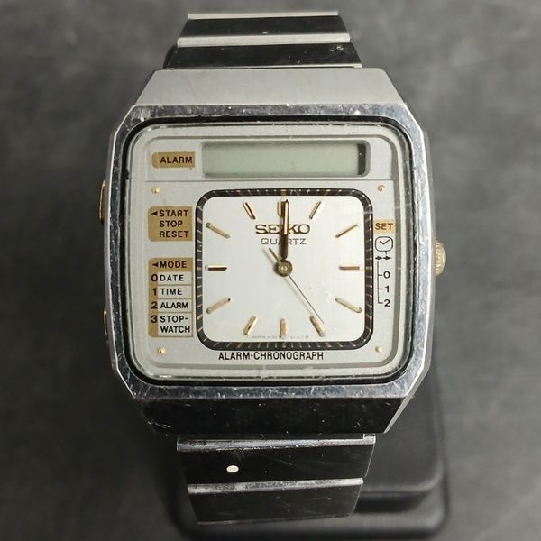 Seiko H357-5050 Wrist Watch Vintage Analogue Digital Alarm Stop Watch ...