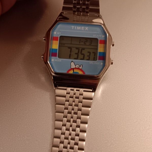 Timex T80 X Peanuts Alarm Quartz Digital Unisex Watch TW2V61300 ...