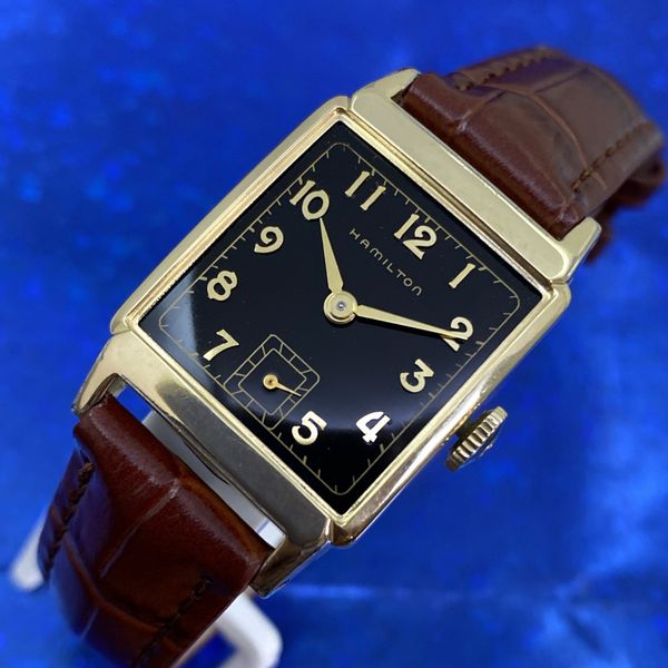 Vintage 1949 Manâ s HAMILTON CEDRIC Stunning Black Dial Fully Serviced ...