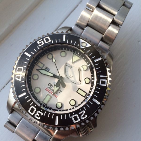 FS: SOLD Orient Pro Saturation Diver 300m white dial SEL02003W0 SOLD ...