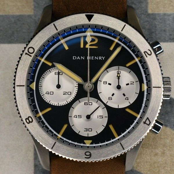 Dan Henry 1963 Pilot Chronograph Watch Limited Edition Full Kit 1554/ ...