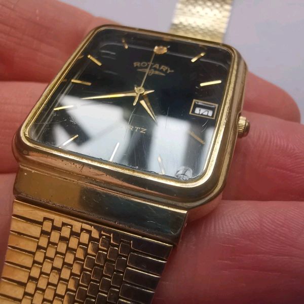 ROTARY Gold Tone Watch *No Idea If It Works And Chipped Glass* R99 ...