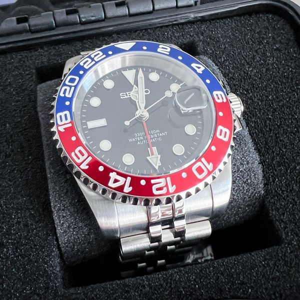 Seiko Mod Pepsi GMT Homage - NH34 Automatic Watch | WatchCharts Marketplace