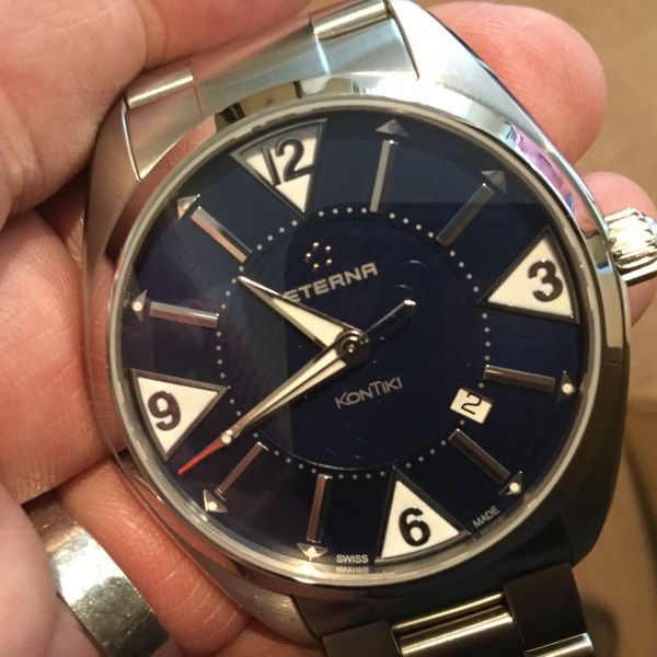 Eterna KonTiki Blue Dial | WatchCharts Marketplace