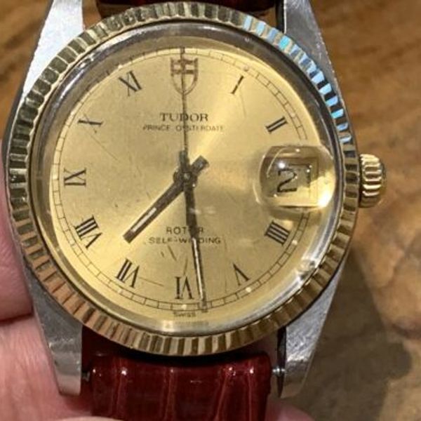 Tudor Prince Oysterdate Rotor Self Winding Two Tone Gold Steel Watch ...