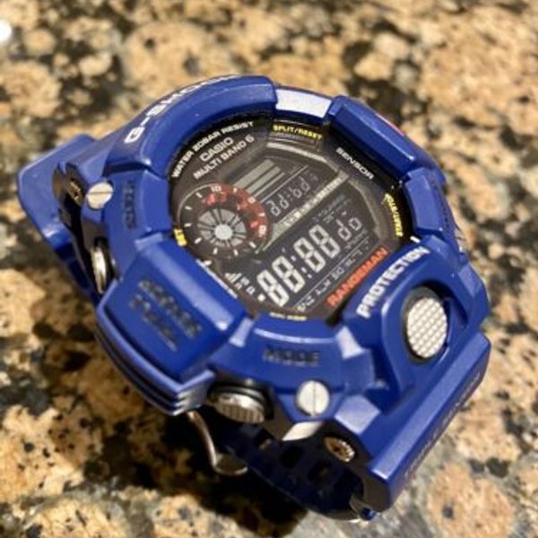 Casio G-Shock GW9400-NV2 Rangeman Blue - Rare Multiband 6 Triple Sensor ...