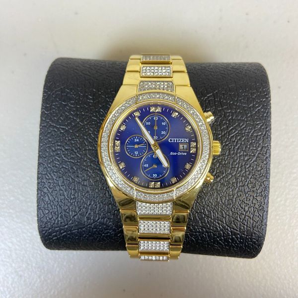 Citizen Eco-Drive Men's Crystal Accents Chronograph Watch 42MM CA0752 ...