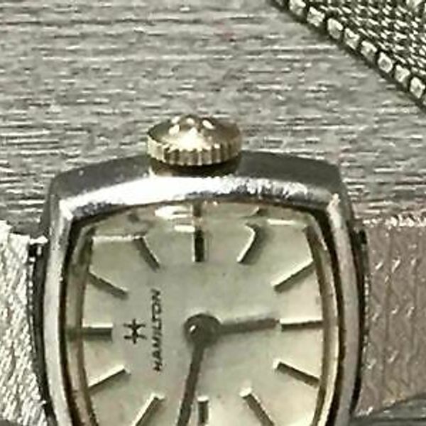 Vintage Hamilton Silver Tone Wrist Watch | WatchCharts Marketplace