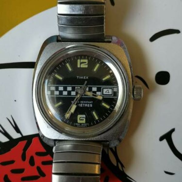 Vintage Timex F1 racing Rally Divers watch 1976 Made In G Britain ...