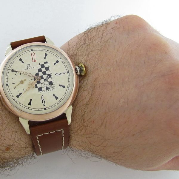 Omega Chess ELEGANT Antique 1912-1916 Swiss Beautiful Art Deco Silver ...