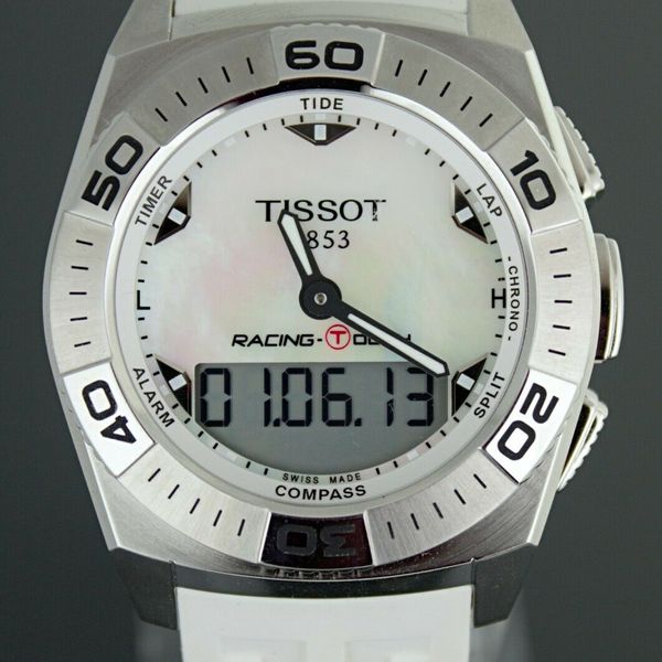 Tissot Racing Touch T002.520.17.111.00 White Rubber Mother-Of-Pearl ...