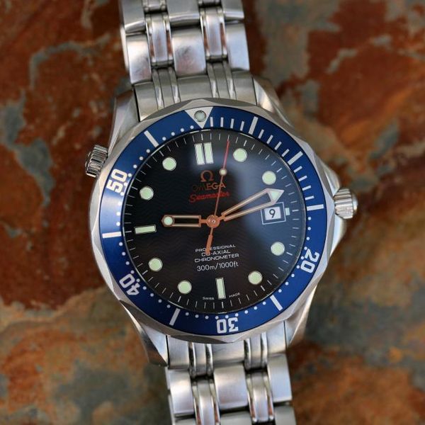 FS Omega Seamaster Co-Axial Professional Blue Wave Dial 2220.80.00 Full ...
