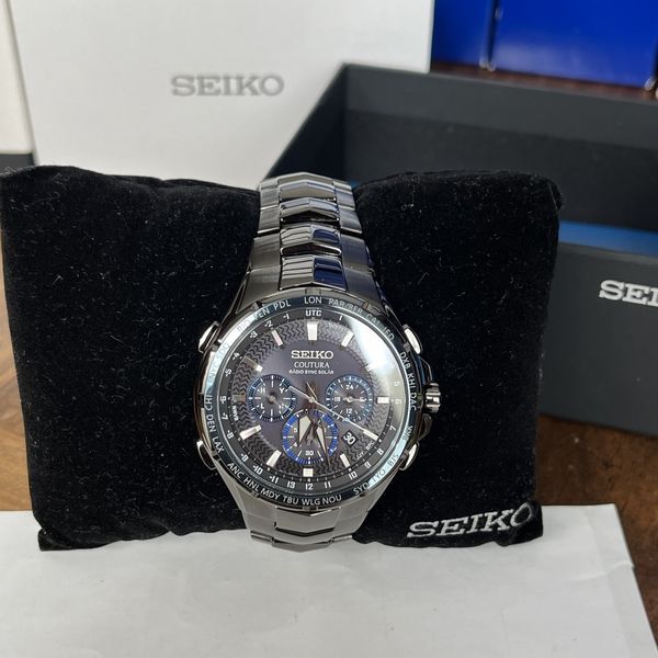 SEIKO Solar COUTURA Black IP Chronograph 44.5 mm Men's Watch - SSG021 MSRP: $695 | WatchCharts ...