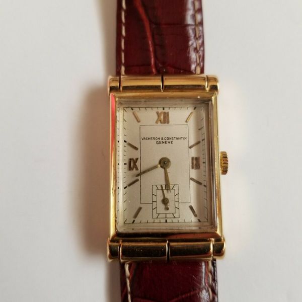 Vacheron Constantin Rectangular Wrist Watch with Cylindrical Hooded ...