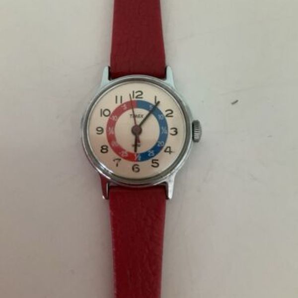 Vintage Timex Kids Wind Up Watch, Time-teacher, Water Resistant ...
