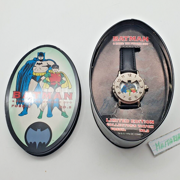 1994 DC Comics FOSSIL Wristwatch Batman & Robin: The Dynamic Duo ...
