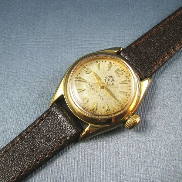 Vintage Rolex Tudor Solar Aqua Gold Tone Ladies Watch 7935 Cal. 1173 ...