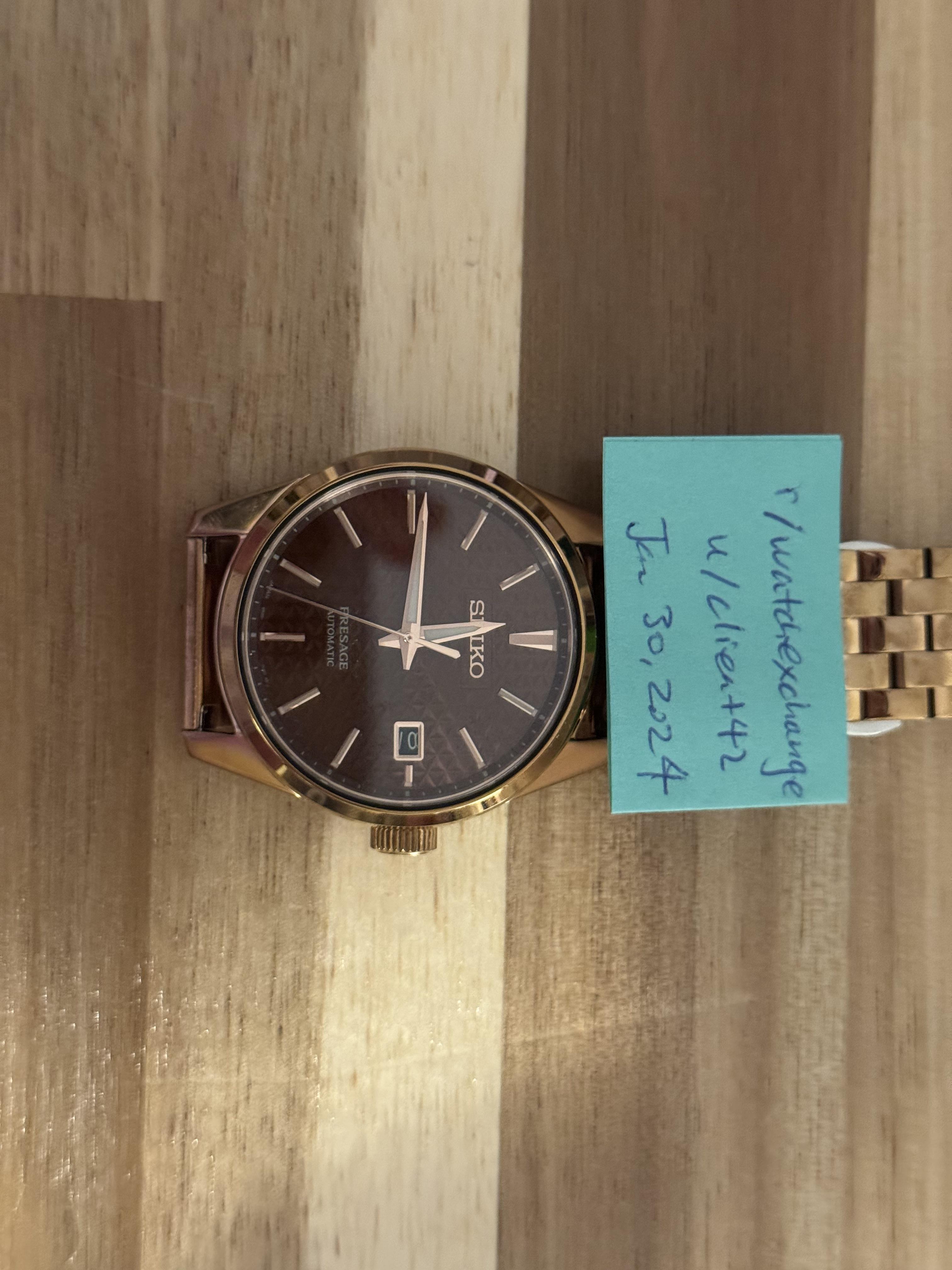[WTS] Seiko Presage SPB170 6R35 Rose Gold Tone Sharp Edged Automatic ...