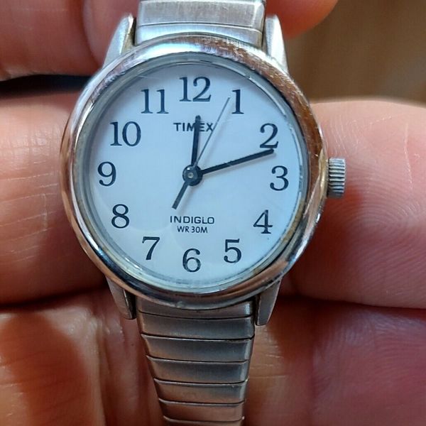 Woman's Timex Indiglo Quartz Watch, New Battery, Runs Great, Stretch ...