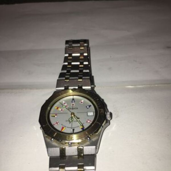 Telux Regatta 200 Two Tone SS Men's Maritime Flag Dial Watch NEW ...