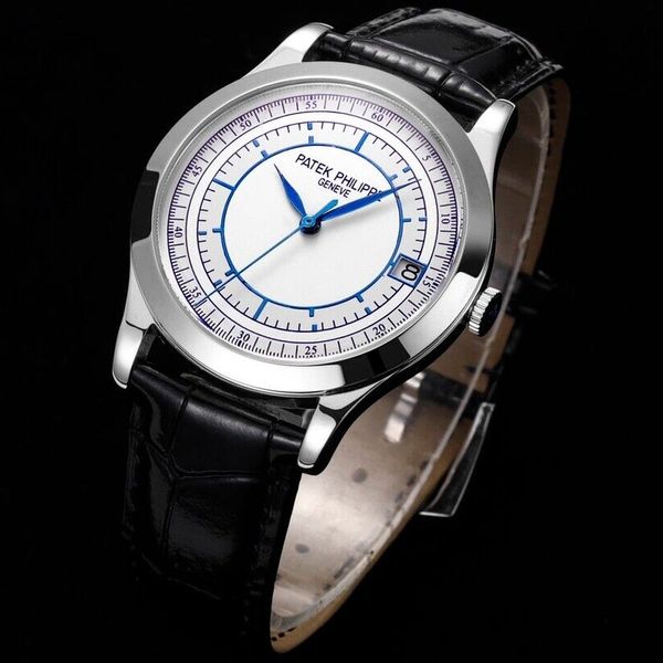 Patek Philippe automatic mechanical men's watch with white dial and ...