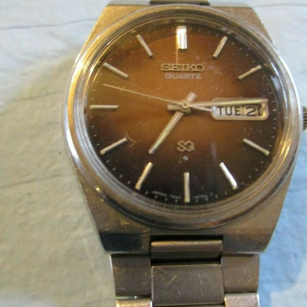 Vintage SEIKO Quartz SQ Day/Date Chocolate Dial, 7546-8139, NEW battery Running! | WatchCharts ...