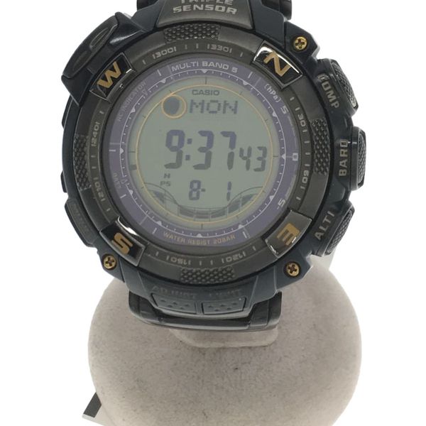 [Used] CASIO PROTREK/Triple sensor/Solar watch/Analog/Stainless steel ...