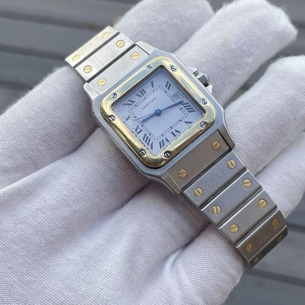 Cartier Santos Carree Automatic 29mm Two Tone Ref 2961 Watch w/ Box ...
