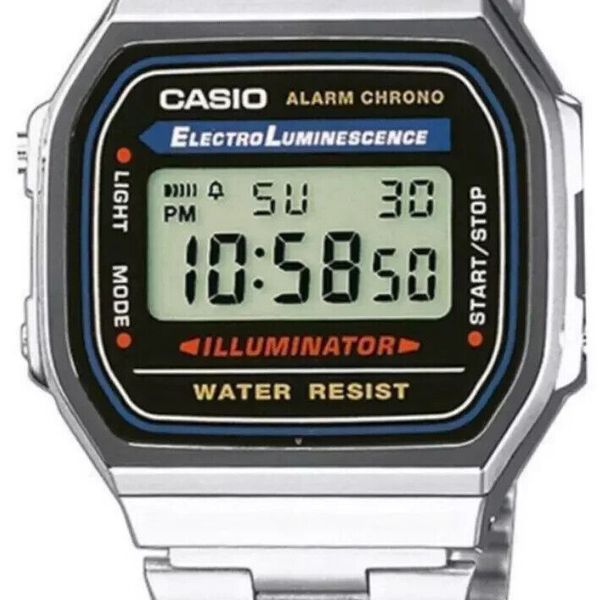 Casio A168W-1, Classic Digital Watch, Chronograph, Alarm, Day/Date, Illuminator | WatchCharts ...