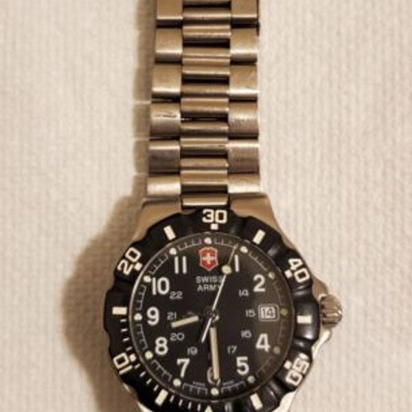 Victorinox Swiss Army Titanium Military Time Men's Quartz Watch ...