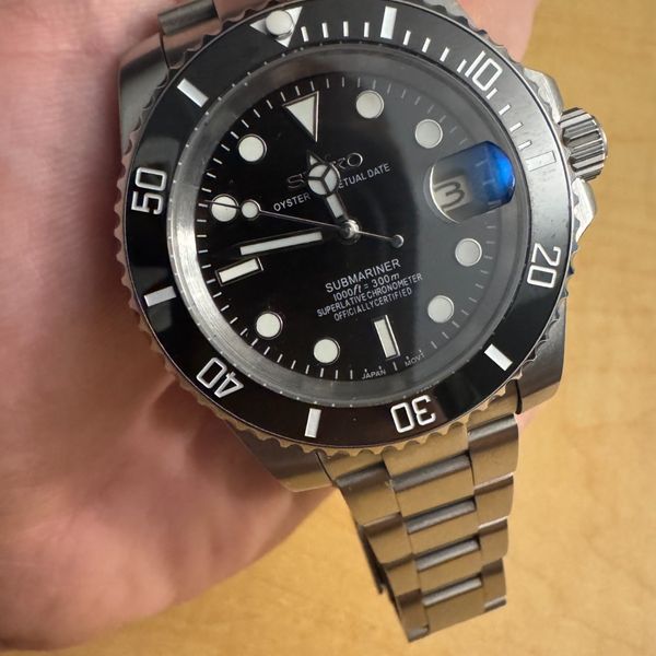 Seiko Men's Submariner Mod Marine Master 40mm Dive Watch Oyster ...