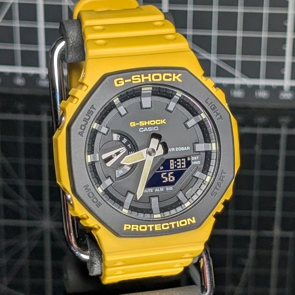 Casio G-Shock GA-2100 Street Utility CasiOak Yellow W/ Black Two Tone ...