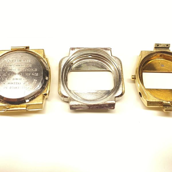 3 vintage hamilton led wristwatch cases for parts only | WatchCharts ...