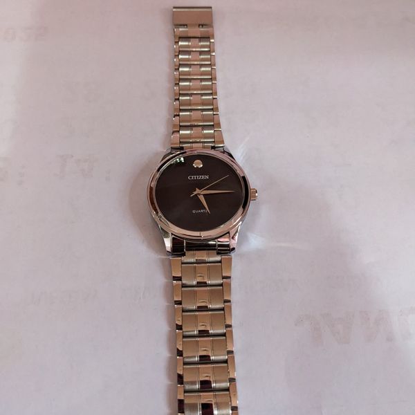 citizen quartz mens watch Silver Color Made in Japan | WatchCharts ...