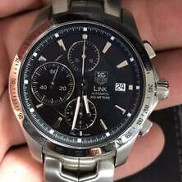 TAG HEUER LINK DATE CHRONOGRAPH AUTOMATIC WATCH 42mm CJF2110 NOS ...