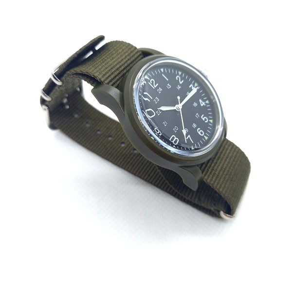 Daiso New Military Watch Watch Hattori Seiko Movement Made in Japan ...