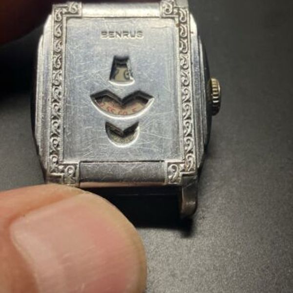 Working Rare 1930â s Vintage Benrus Digital Jump Hour Watch WORKING See ...