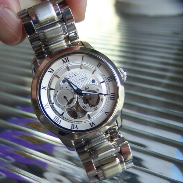 Bulova Men's Automatic Open Aperture 21 Jewel S/S 42mm Watch 96A118 | WatchCharts