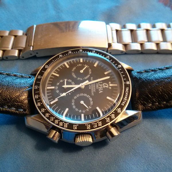 SOLD Alpha "Speedmaster" homage | WatchCharts