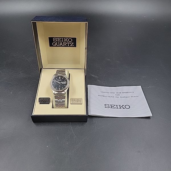 Vintage Seiko Quartz Mens Watch With Instructions And Box | WatchCharts ...