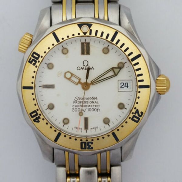 18k Gold SS Omega Seamaster Mens Unisex Automatic Chronometre Watch ...