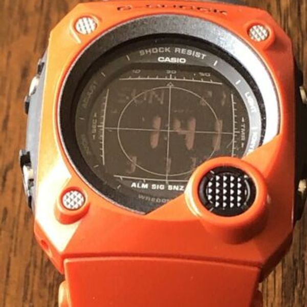 Vintage Iconic Orange G-Shock Casio 2958 G-8000 Square Face Digital ...