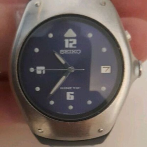 Mens Seiko Kinetic Blue Watch 5M42-0E49 - 50m | WatchCharts Marketplace